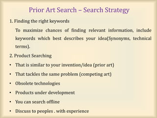 Prior Art Search - An Overview | PPTX