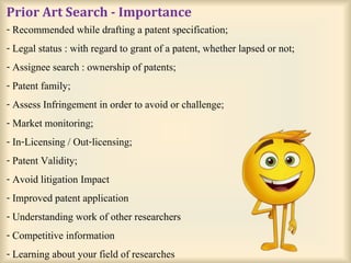 Prior Art Search - An Overview | PPTX