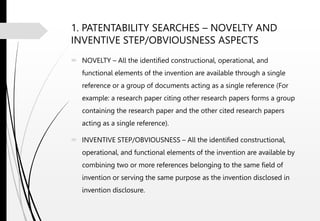 PATENTS AND PRIOR ART SEARCHES | PPTX