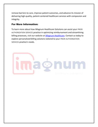 prior authorization rcm services imagnum | DOCX