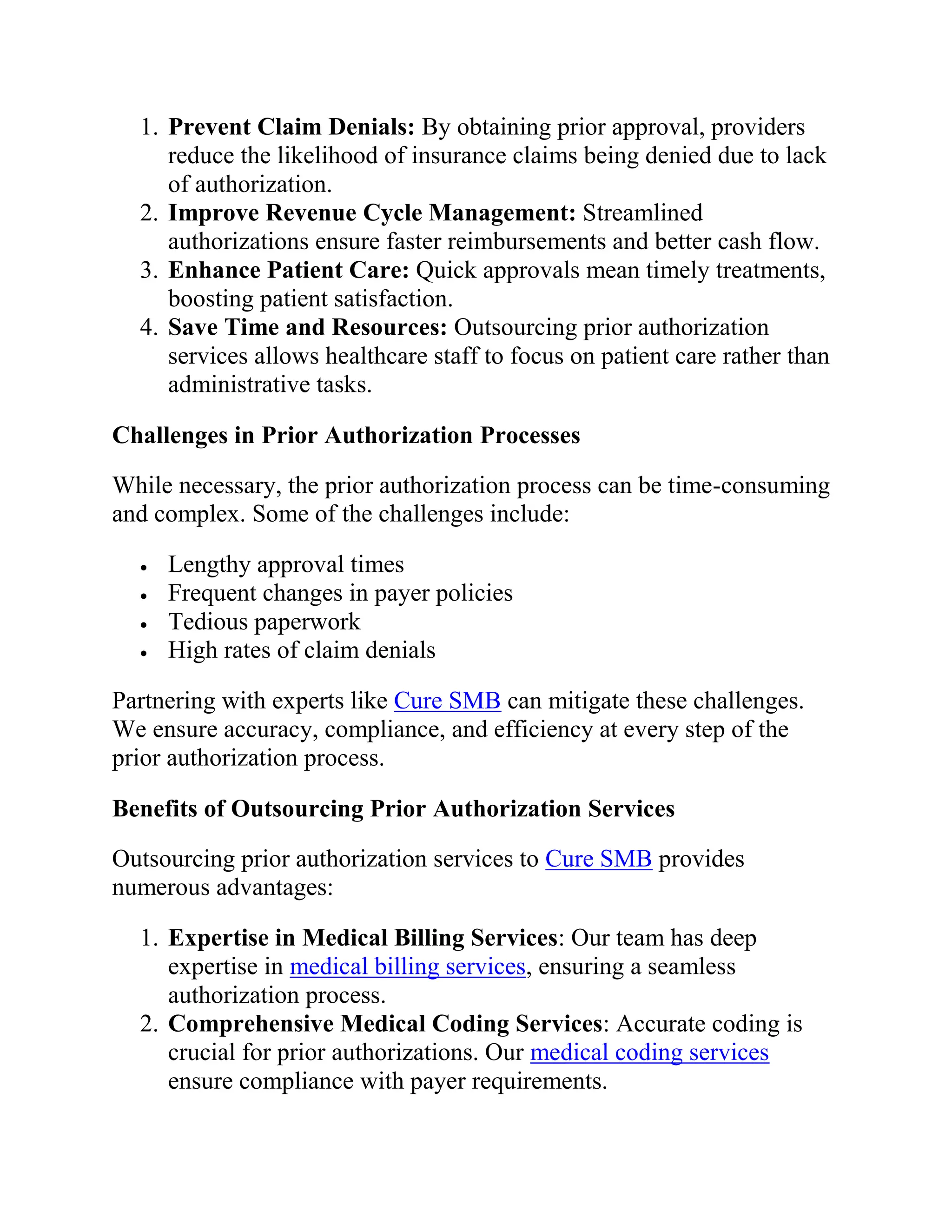 Prior Authorization Services: Streamlining Your Medical Billing Needs | PDF
