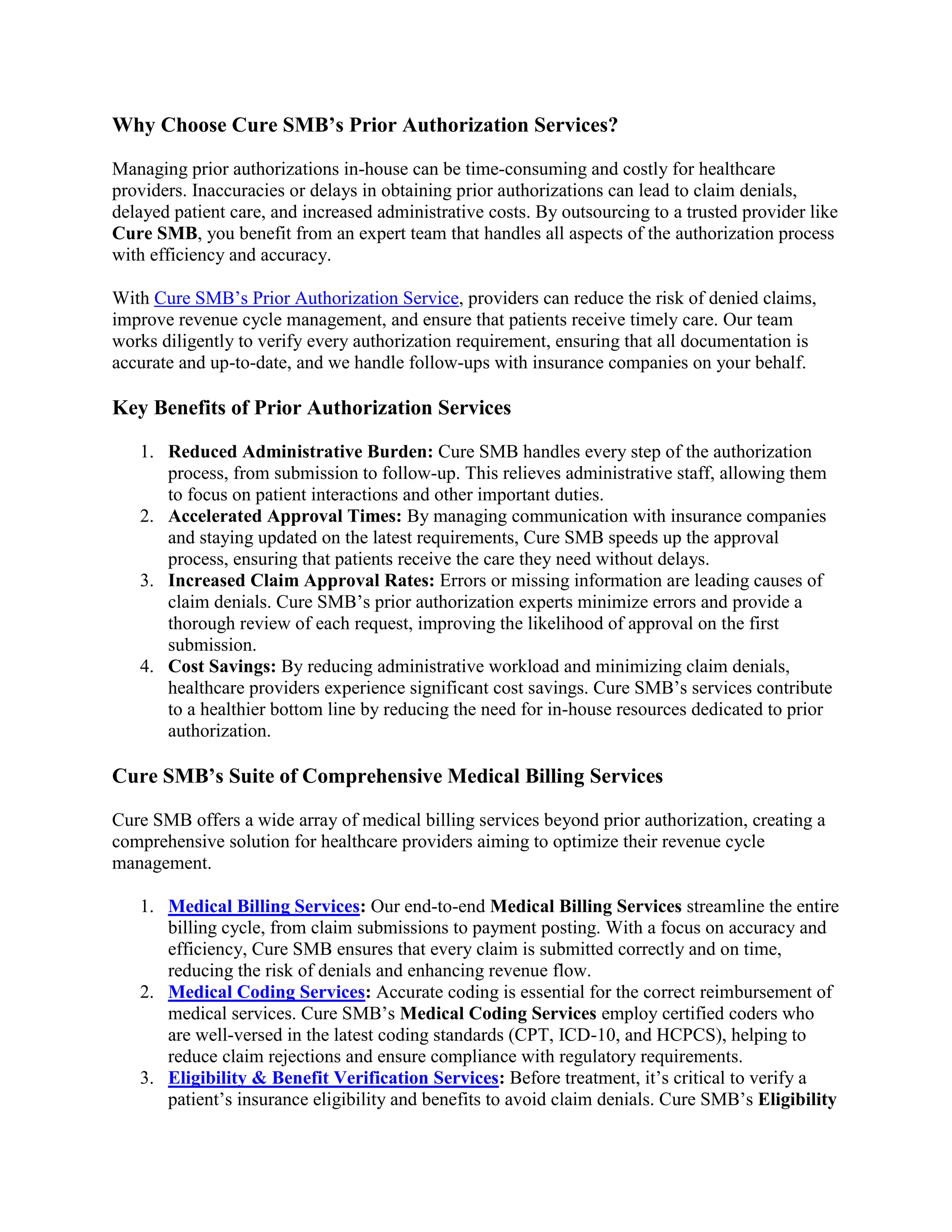 Prior Authorization Services: An Essential Step in Streamlined Healthcare Billing | PDF