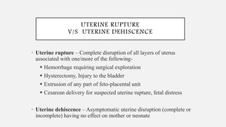 Prior cesarean delivery (VBAC) | PPTX