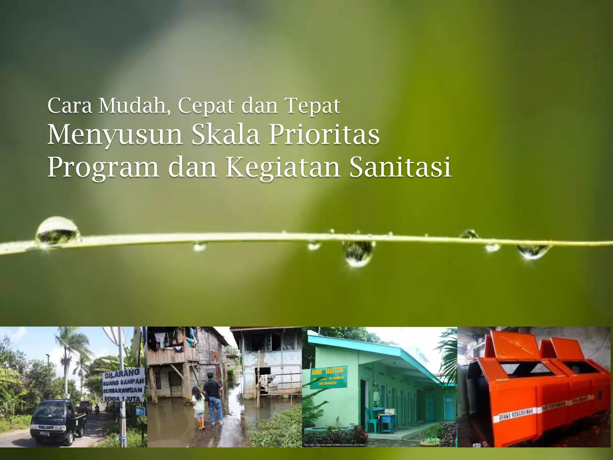 Menyusun Skala Prioritas Program dan Kegiatan Sanitasi | PDF