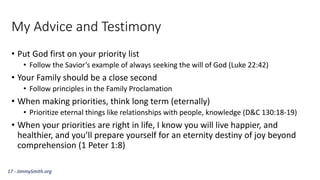 Priorities Family Home Evening Lesson | PPT | Free Download