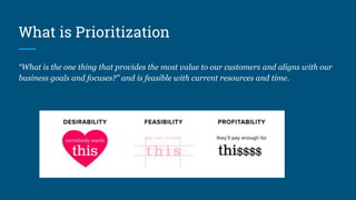 Prioritization in Product Management | PPTX