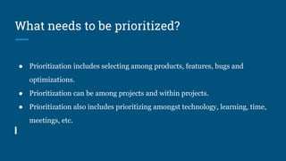 Prioritization in Product Management | PPTX