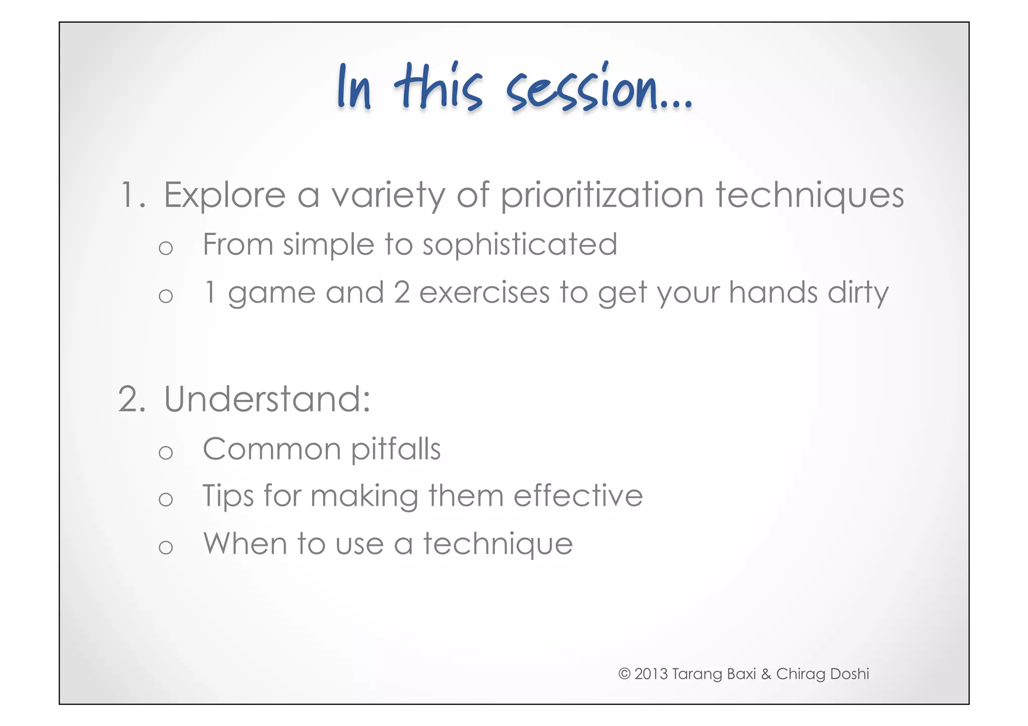 Prioritization Techniques for Agile Teams | PDF