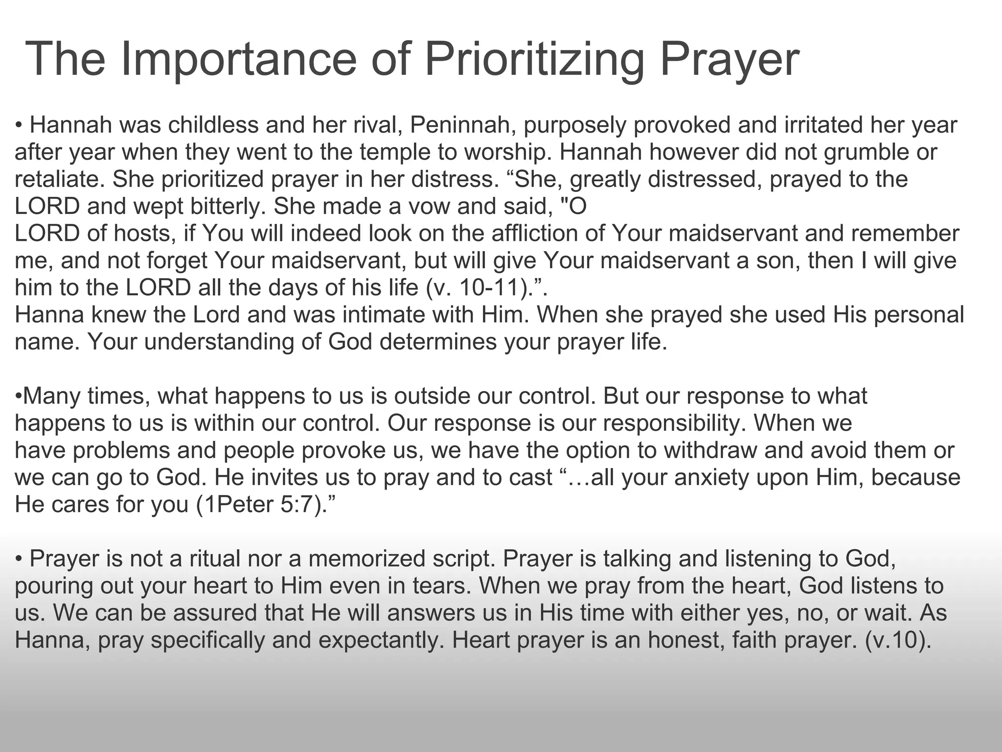 Prioritize prayer | PPT