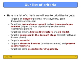 Prioritizing drug targets in complete genomes | PDF | Databases | Computer Software and Applications
