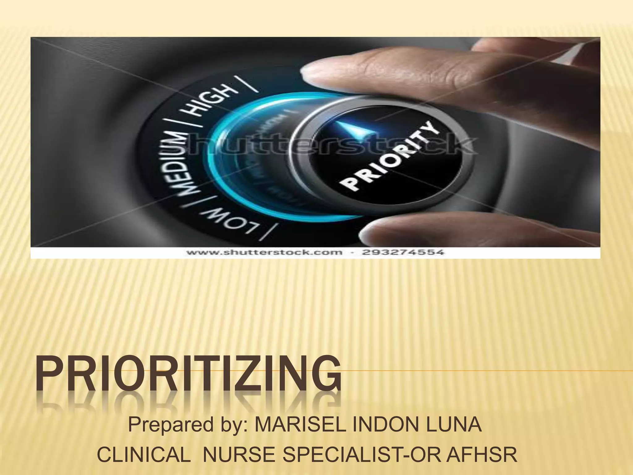 Prioritizing | PPTX