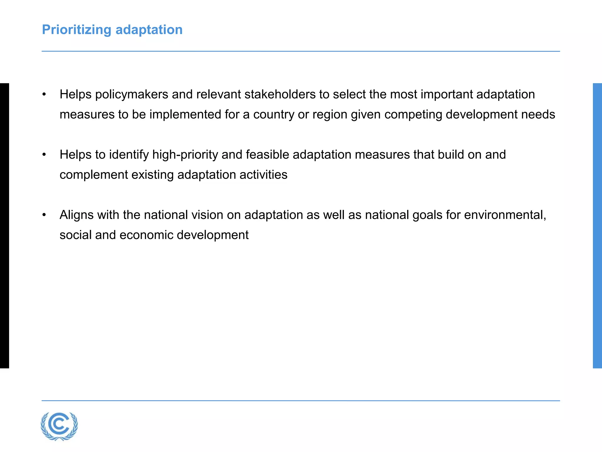 Prioritizing adaptation in national development planning | PPT