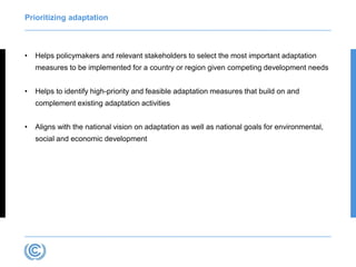 Prioritizing adaptation in national development planning | PPT