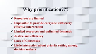 Prioritizing public health problem | PDF