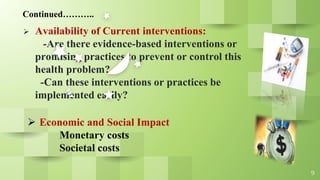 Prioritizing public health problem | PDF