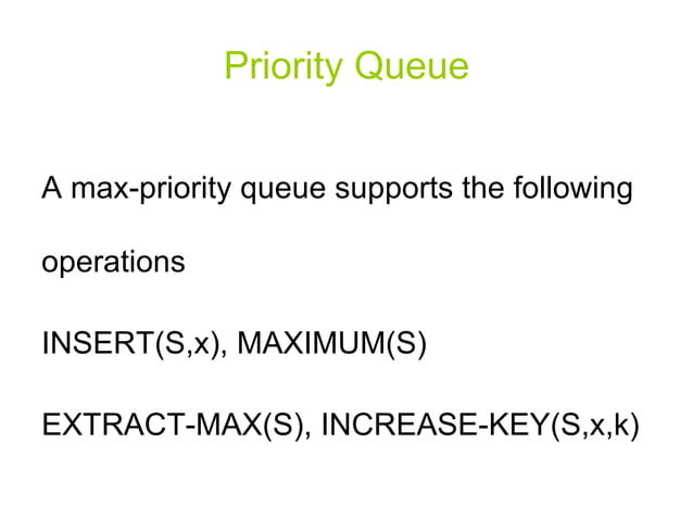 Algorithm Priority Queue Ppt