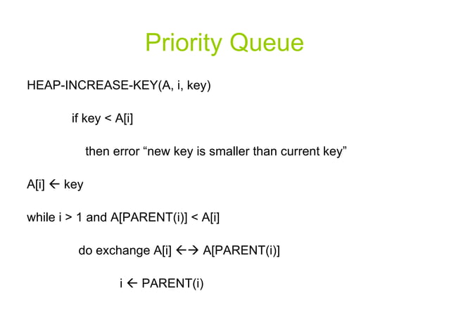 Algorithm: priority queue | PPT