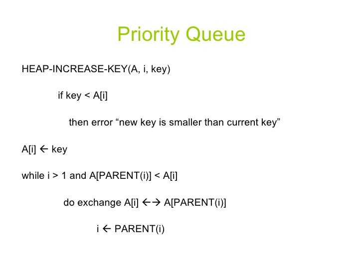 Algorithm Priority Queue