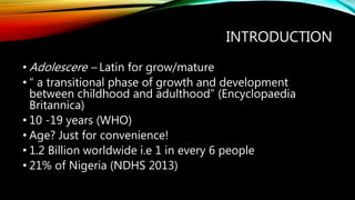 Priority health problems in adolescents | PPT