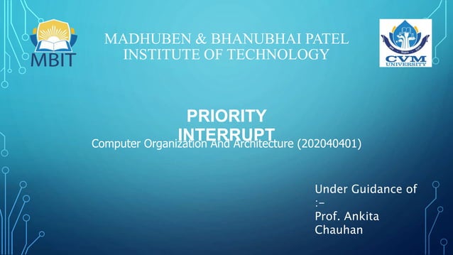priority interrupt computer organization | PPTX
