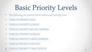 Priority levels in Windows | PPTX