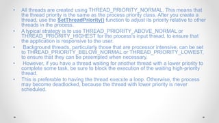 Priority levels in Windows | PPTX