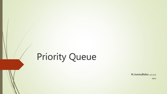 Priority Queue In Dsa Pptx Programming Languages Computing