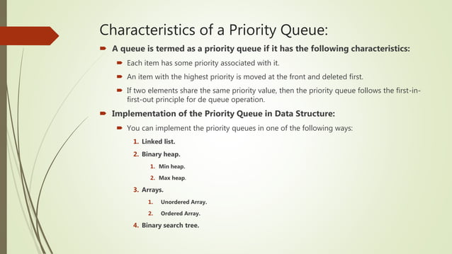 Priority Queue In Dsa Pptx Programming Languages Computing
