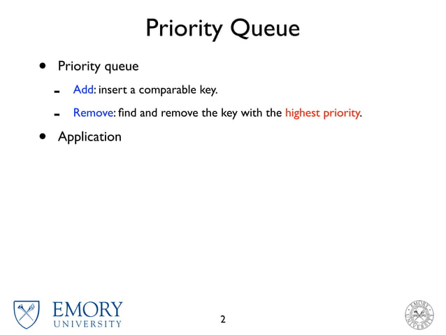 CS323: Priority Queues | PPT