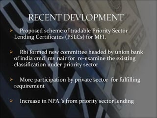 Priority sector lending | PPT