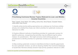 Priority Setting Presentation Freiburg | PDF