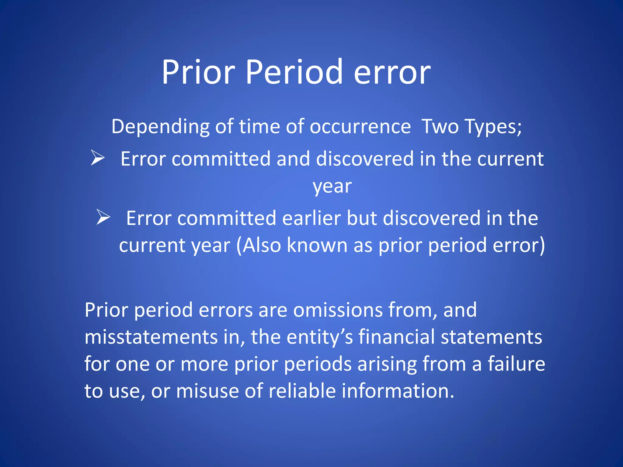 Prior Year Adjustments -IAS 8 | PPTX