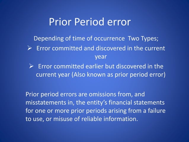 Prior Year Adjustments -IAS 8 | PPTX