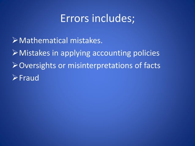 Prior Year Adjustments -IAS 8 | PPTX