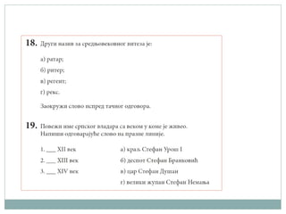 Priprema za maturski ispit sesti razred | PPT