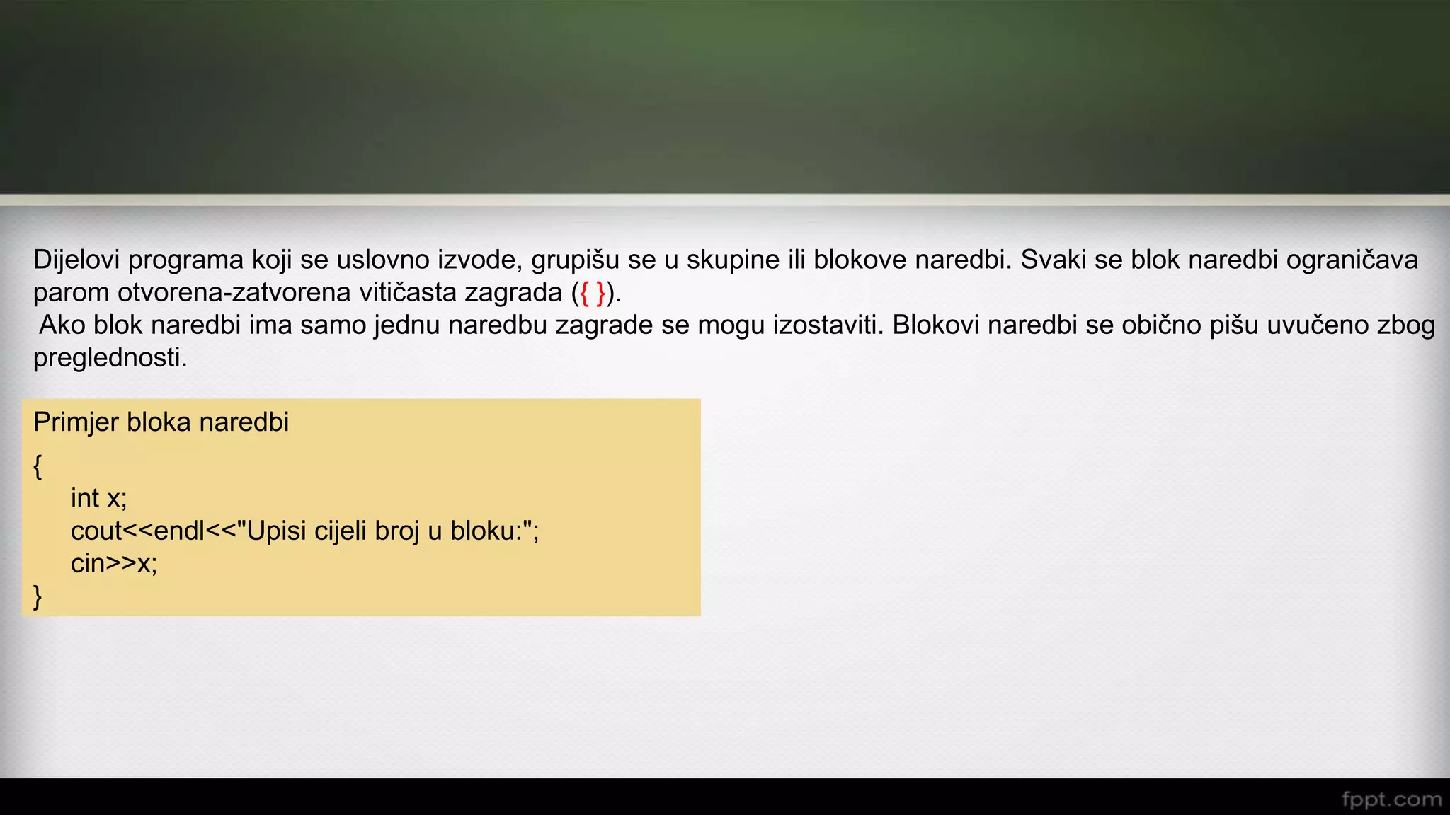 Pripreme za programiranje 8. drugi dio | PPT