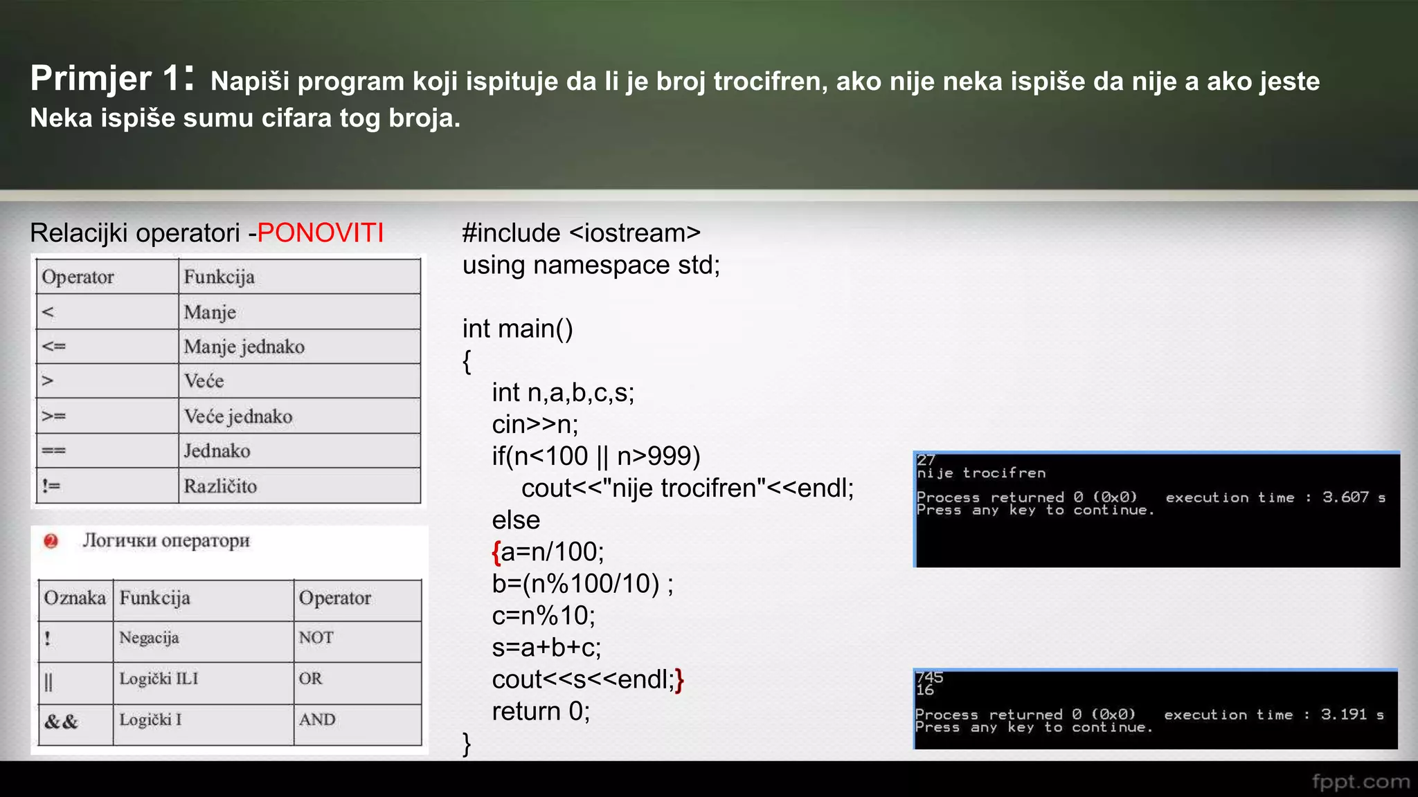Pripreme za programiranje 8. drugi dio | PPT
