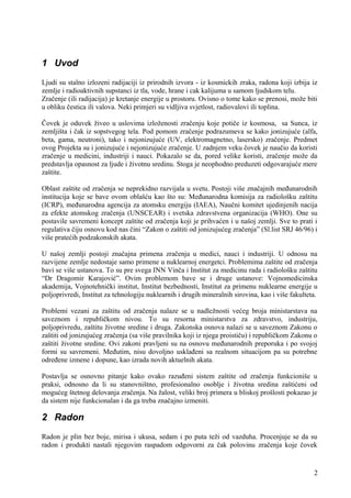 Prirodna radijacija radon i zdravlje ljudi | DOC