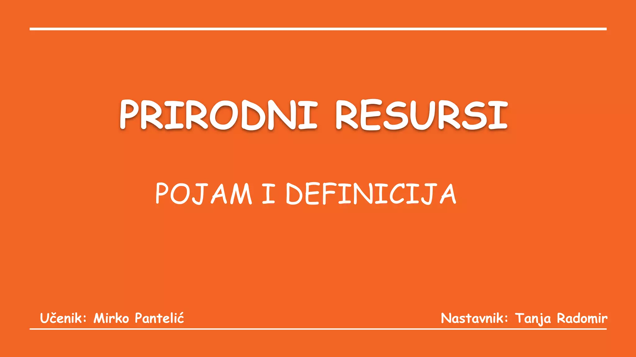 Prirodni resursi, pojam i definicija | PPTX