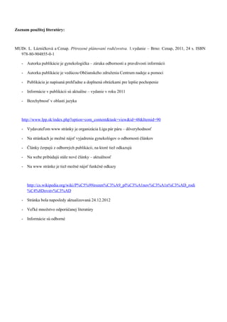 Prirodzené plánovanie rodičovstva | DOC