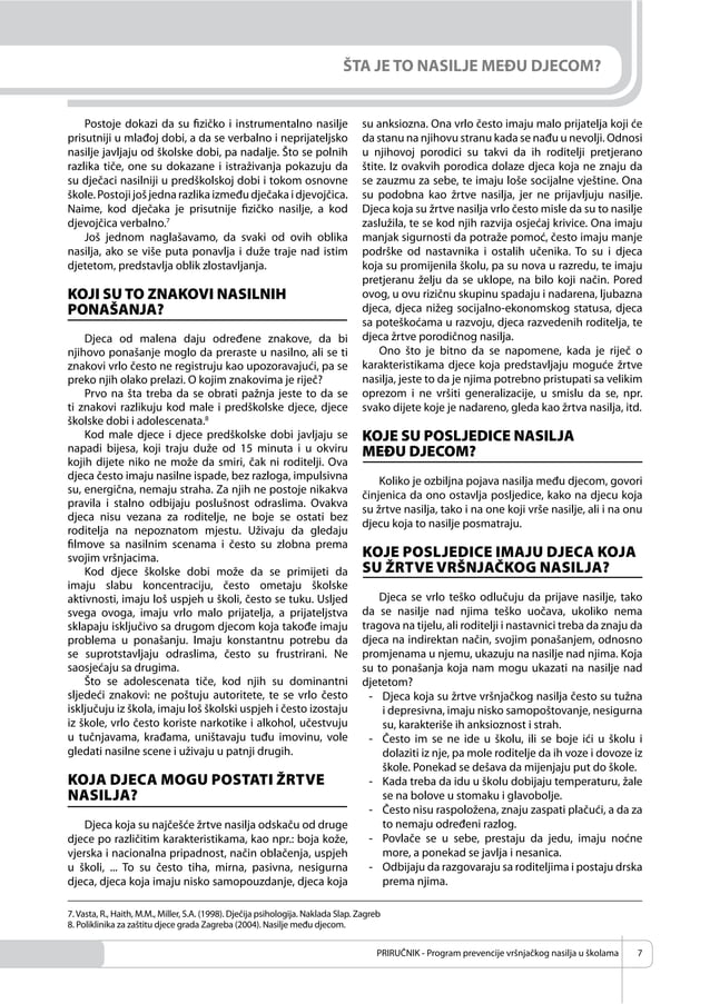 Priručnik+ +program+prevencije+vršnjačkog+nasilja+u+školama | PDF