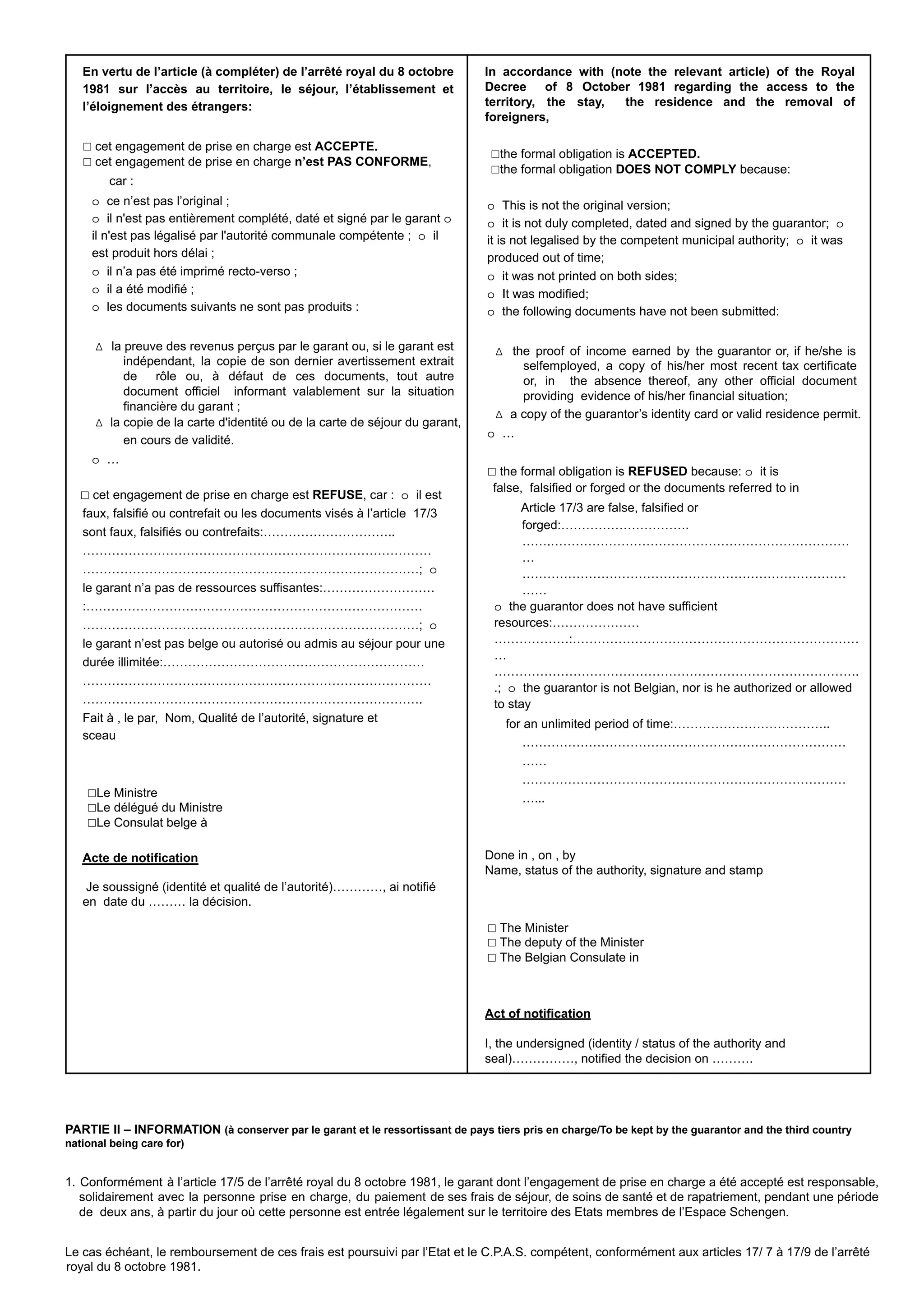 visa de trabajo belga | PDF