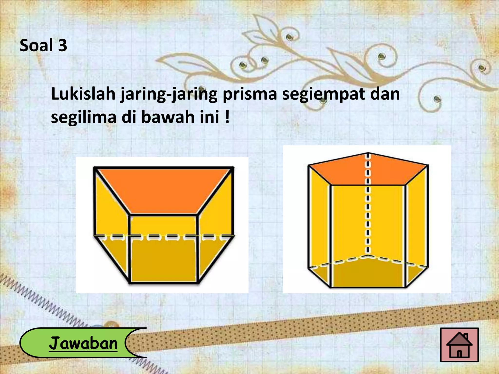 Definisi, sifat dan jaring-jaring Prisma | PPTX