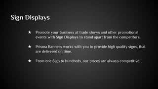 Prisma Banners - The web's local print shop | PDF