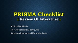 Prisma checklist - ROL | PPT