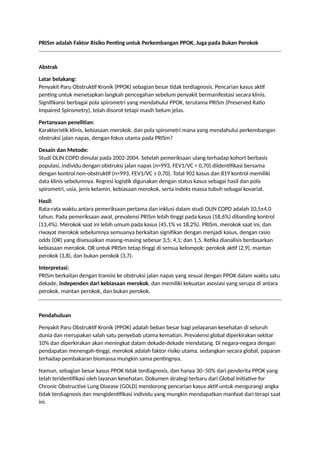PRISm adalah Faktor Risiko Penting untuk Perkembangan PPOK.docx