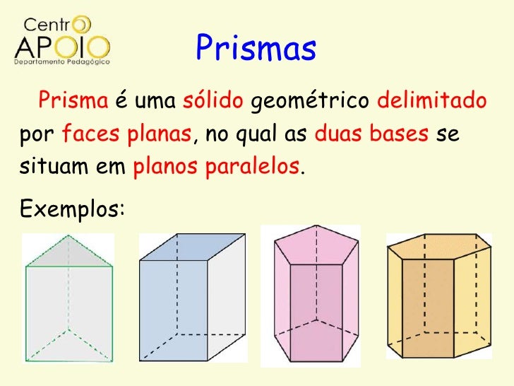 Matemática - Geometria Espacial - Prisma e Cilindros - www.CentroApoi…
