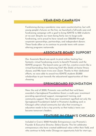 Prismatic 2020 Annual Report | PDF | Parenting Teens | Parenting