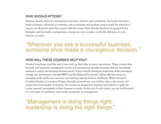 PRISM CENTER OF LEARNING with THE DRUCKER INSTITUTE, USA | PDF