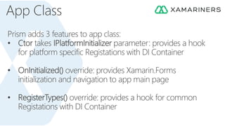 Xamariners: PRISM for Xamarin.Forms | PPTX | Computing | Technology & Computing